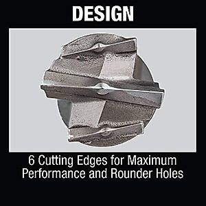 Makita B-64004 5/8" x 24" Spline Bit, 6-Cutter