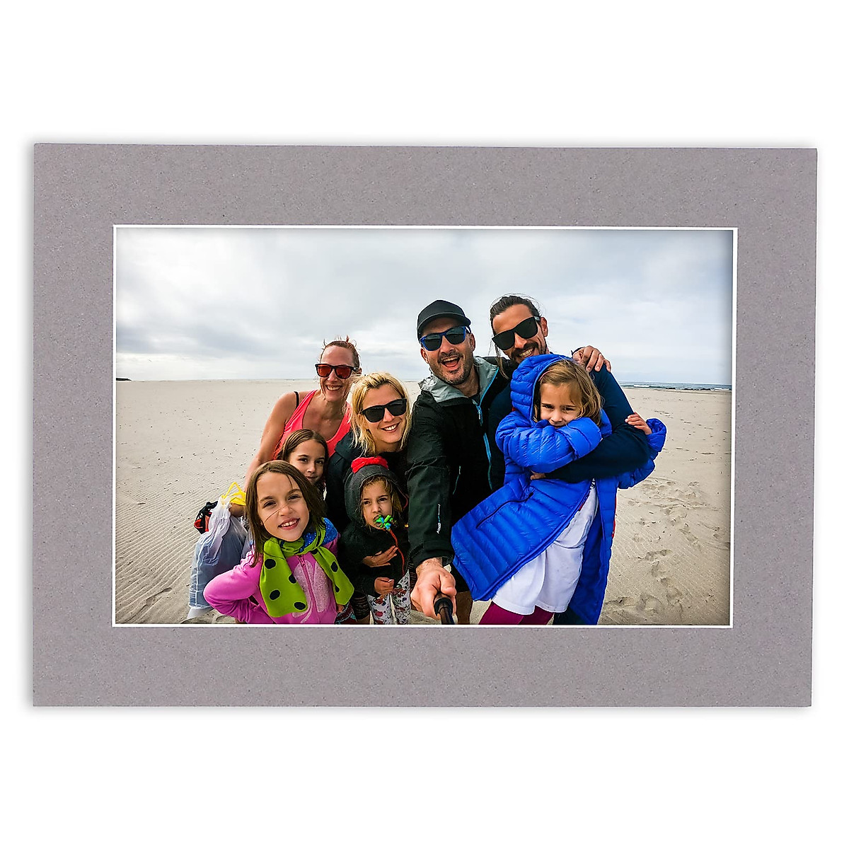 8x10 Mat for 11x14 Frame - Precut Mat Board Acid-Free Charcoal 8x10 Photo Matte Made to Fit a 11x14 Picture Frame, Premium Matboard for Family Photos, Show Kits, Art, Picture Framing, Pack of 1 Mat