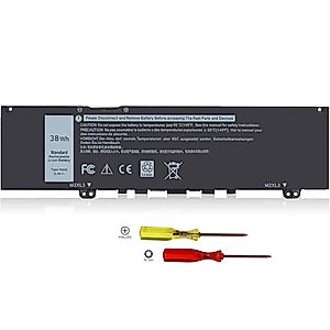 New 38Wh F62GO Battery Replacement for Dell Inspiron 13 7000 7373 7386 2-in-1 7370 7380 5370 P83G P87G P91G P83G001 P83G002 P91G001 P87G001 Vostro 13 5370 Series 39DY5 039DY5 RPJC3 0RPJC3 11.4V
