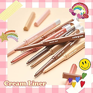 COLORGRAM Artist Formula Cream Liner - 03 Candy | Cream Eyeliner, Ultra-pigmented, Long-Lasting, Smudge-Proof, Easy to Use, Daily Makeup 0.25g