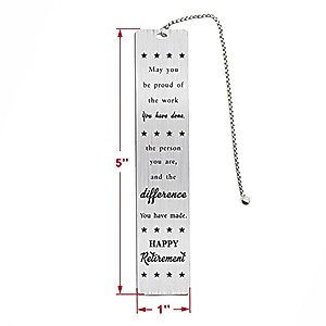 Jzxwan Retirement Gifts for Women Men 2023, Happy Retirement Bookmark for Coworker Librarian Teachers Nurses Mom Friends, Retired Gift