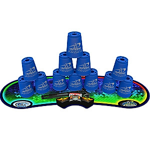 Speed Stacks | Sport Stacking Competitor, Blue - 12 Cups, Holding stem, with GX Timer and mat | WSSA Approved