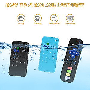 3 Pack Baby Teething Toys,Teethers for Babies 0-6-12-36 Months,Teething Remote Controll Toy for Baby,Silicone Chew Toys,Baby Remote +Phone Shape Teether,Infant Toys,Baby Girls Boys Gift
