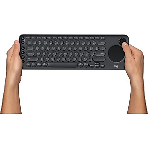 Logitech K600 TV - TV Keyboard with Integrated Touchpad and D-Pad Compatible with Smart TV - Graphite Black