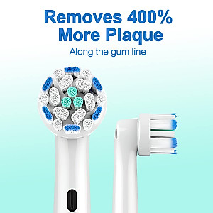 WuYan 8 pcs Extra Soft Bristles Replacement Heads Compatible with Oral B Electric Toothbrush Head Extra Thin Soft Bristles Gum Care