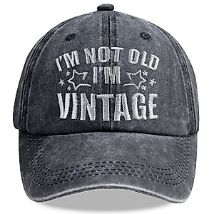 Retirement Gifts for Women Men, I'm Not Old I'm Vintage Hat, Retired Baseball Cap Gifts for Birthday Retirees Senior Dad Grandma Grandpa Dad Mom