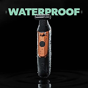 Dollar Shave Club | Double Header Electric Trimmer | Electric Razor with a Beard Trimmer Head & Separate Body Grooming Head | Waterproof Body Shaver & Beard Trimmer, Black