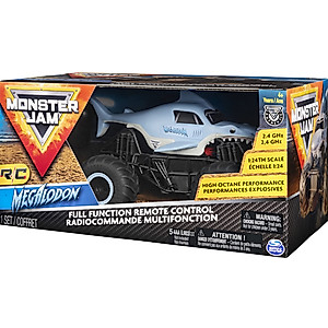 Monster Jam, Official Megalodon Remote Control Monster Truck, 1:24 Scale, 2.4 GHz, for Ages 4 and Up