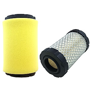 793569 Air Filter Compatible Briggs and Stratton 793685 Craftsman John-Dere GY21055 MIU11511 for B&S 18.5hp 19.5hp 20hp 21hp Enginee 42" 46" Husqvarna LA125 D120 Lawn Mower Tractor Pack of 2