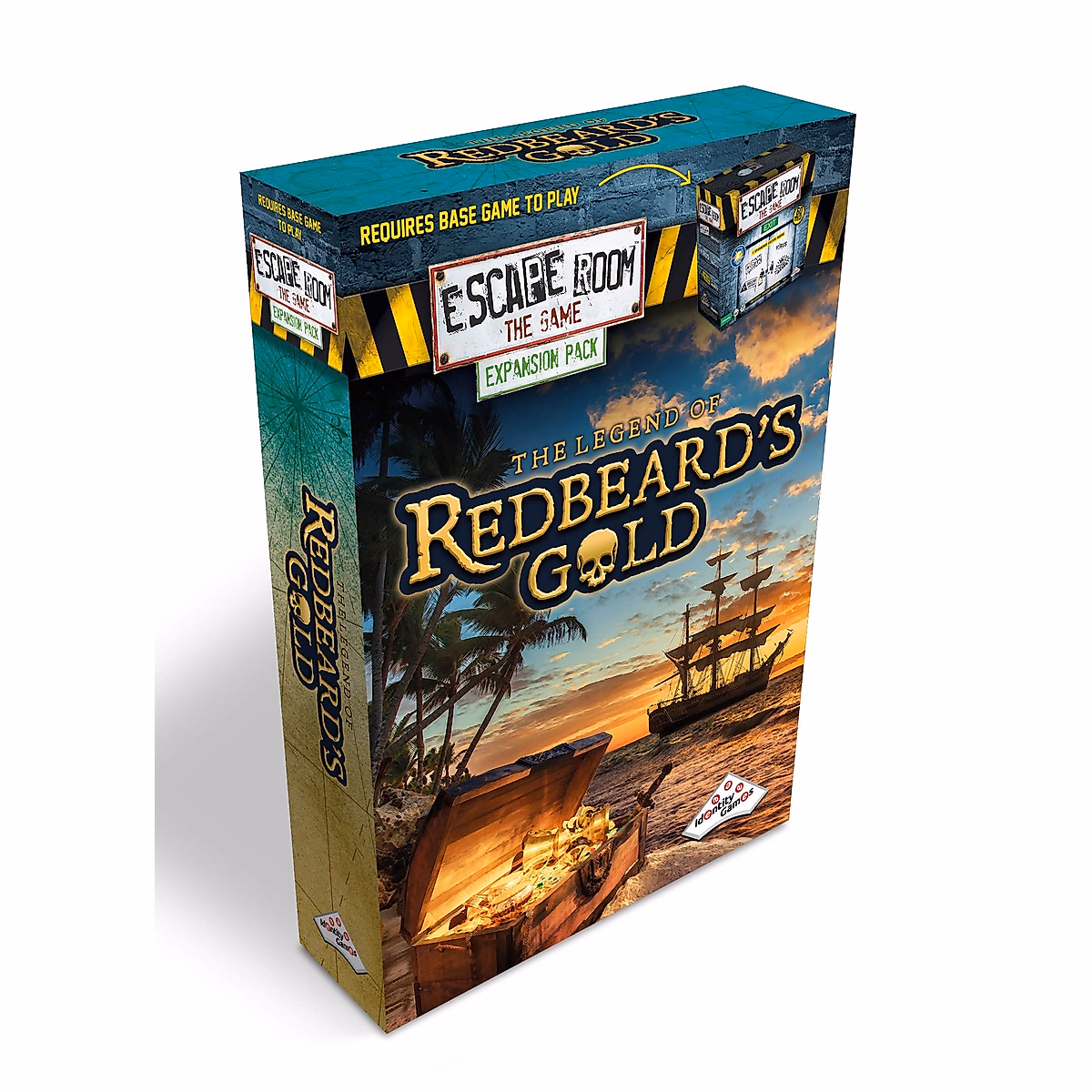 Escape Room The Game Bundle - Base Game Version 2 - with 4 Thrilling Escape Rooms + Expansion Pack The Legend of Redbeard's Gold - for Adults and Teens (English Version)