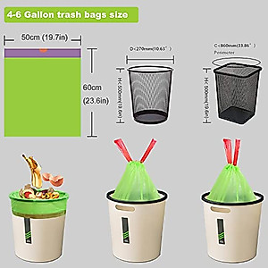 Small Trash Bags 4-6 Gallon,Extra Thick & Strong 4 Gallon Trash Bags Drawstring 5 Gallon Trash Bags Small Garbage Bags Unscented Waste Basket Liners Bags for Kitchen,Bathroom,Office(80 Counts)