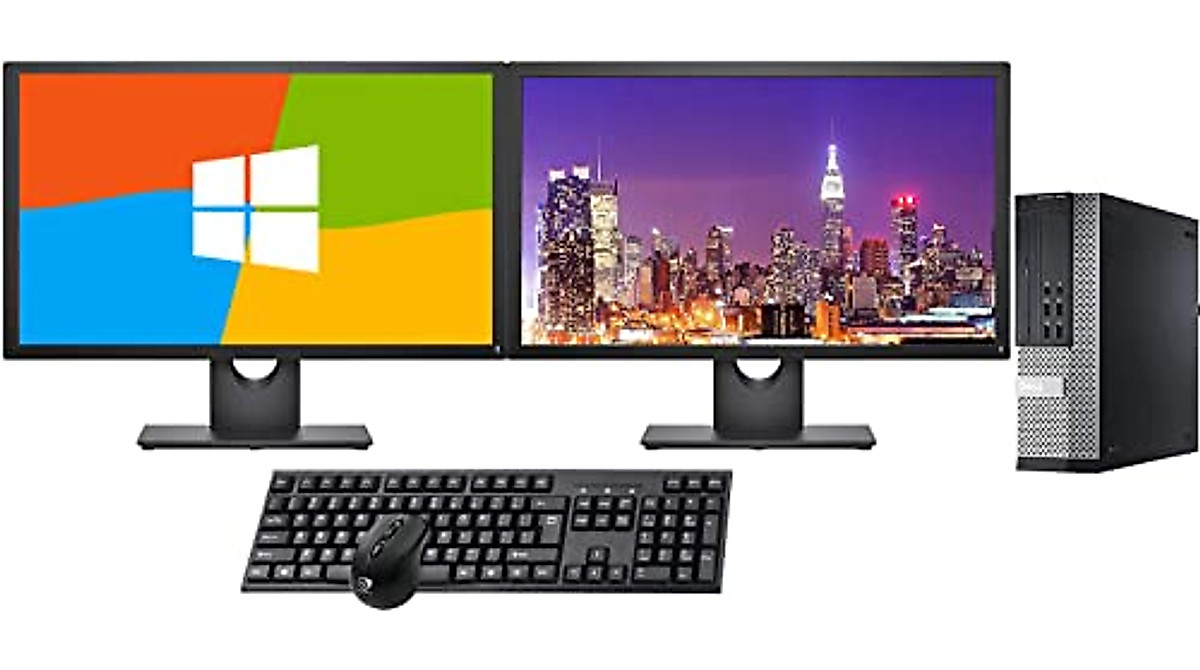 Dell Optiplex 7010 PC with 2 FHD Monitors – Ready for Work