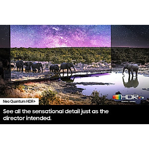 SAMSUNG QN65QN90CAFXZA 65" Neo QLED Smart TV with 4K Upscaling with an Austere 7S-PS8-US1 VII-Series 8 Outlet Power w/Omniport USB (2023)