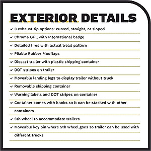 Diecast Masters International Lonestar Sleeper Cab w/Skeleton Trailer & 40' Dry Goods Sea China Shipping Container | 1:50 Lone Star Scale Model Semi Trucks | Diecast Model 71045