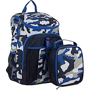 FUEL Top Loader Backpack & Lunch Bag Bundle - Blue/White/Gray Camo