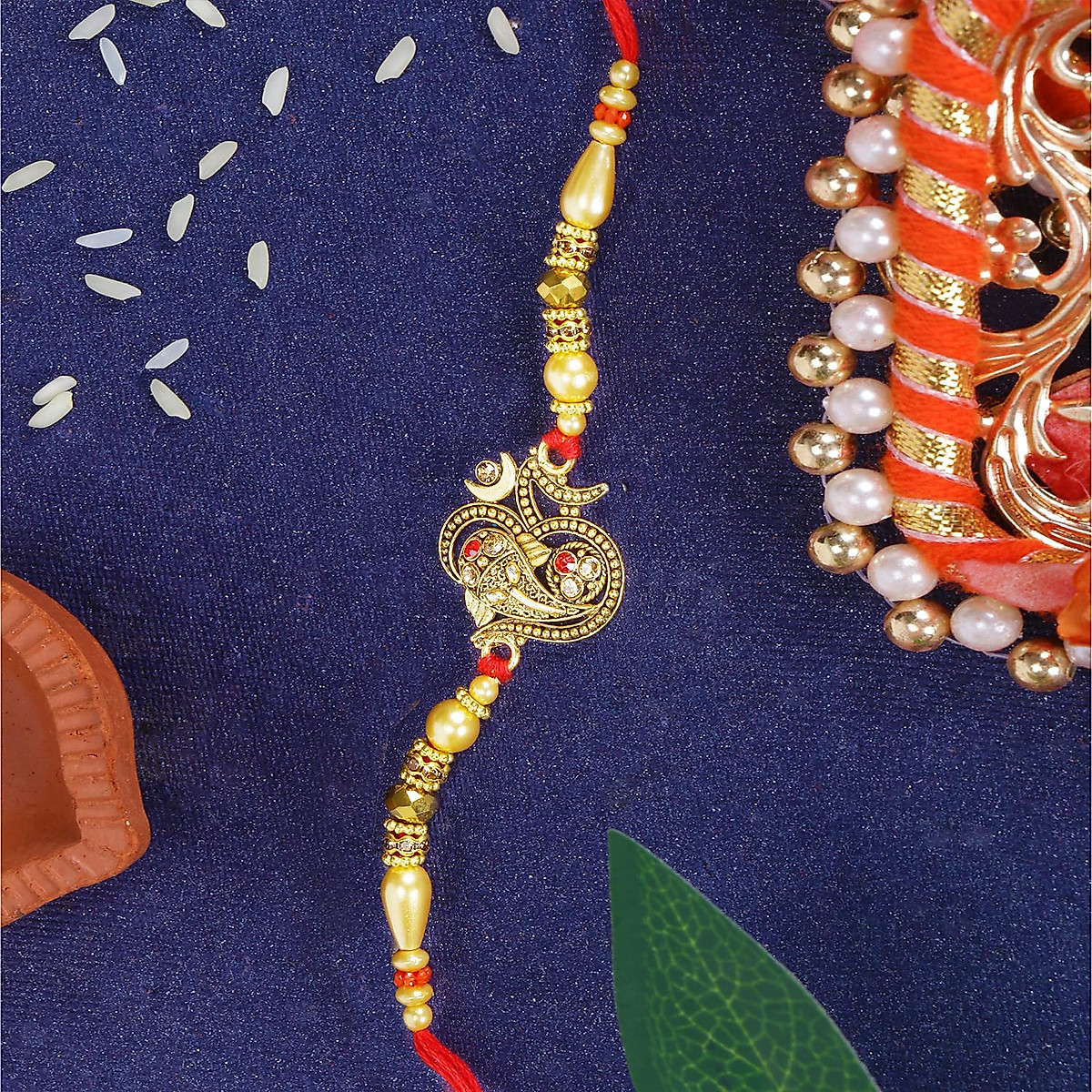 Riddhika Ventures Brother Rakhi with Greeting Card | Rakhi Gifts for Brother, Sister, Bhaiya, Bhabhi for Indian Raksha Bandhan Festival (K15)