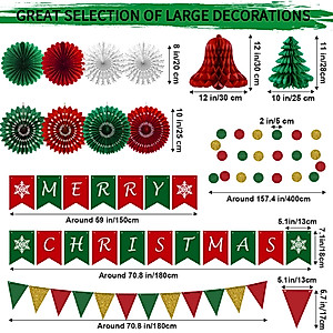Christmas Party Decorations Christmas Decoration Set, Merry Christmas Banner, Paper Christmas Hanging Decorations - Christmas Party Decorations - Christmas Decorations Indoor Home Decor