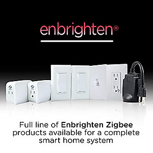 Enbrighten Zigbee Smart Light Switch with QuickFit and SimpleWire, Pairs Directly with Echo 4th Gen/Echo Show 10 (All)/Echo Studio/Echo Plus (All)/Eero Pro 6, White & Light Almond, 43078