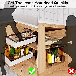 DING XI Pull Out Cabinet Organizer Fixed with Nano Adhesive,Sliding Out Kitchen Cabinet Storage Drawers,Multi Scenario Pull-Out Storage Drawer that Can Withstand Heavy Loads (White)