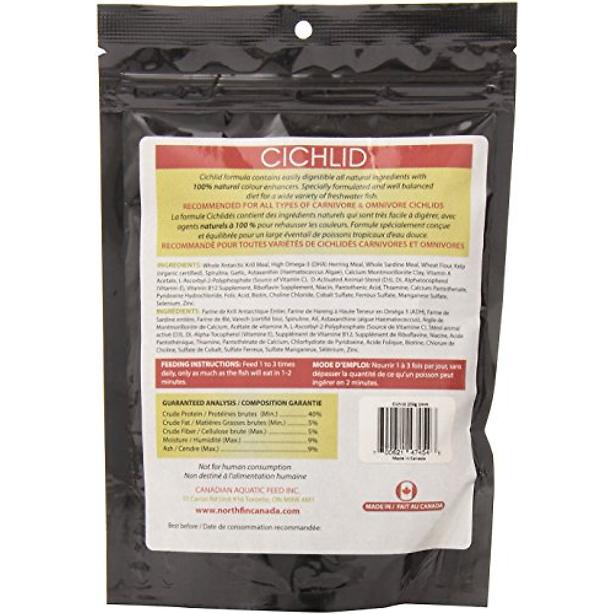 NorthFin Cichlid Pellets Formula 1 mm Sinking - 250 g - Cichlid Fish Food - African Cichlids Food - Premium Tropical Fish Food - Cichlid Food pellets