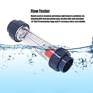 Alvinlite 1600-16000L/H Liquid Flow Meter Plastic Tube Water Liquid Flow Meter LZS-50D Rate Gauge High Accuracy