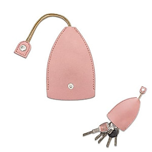 Hawyet 1 PC Car Key Protection Case, PU Leather Pull-Out Remote Control Storage Bag, Suitable for Most Car Models (Pink)