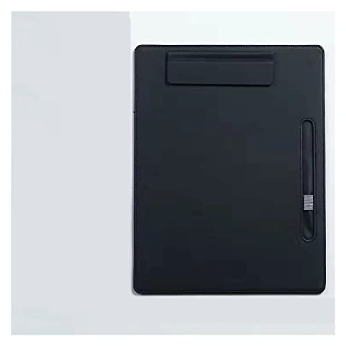 File Folder A4 Business Pad Folder Board Exam Writing Board Pad Board Special Clip Book Stationery Writing Pad Cardboard Signature Document Receipt Folder (Color : A4-Black)