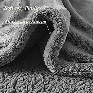 Beautyrest Reversible Microlight to Sherpa Electric Blanket, Auto Shut Off, Virtually Zero EMF, Multi Heat Setting, UL Certified, Machine Washable, Grey Oversized Throw (60 inx70 in)