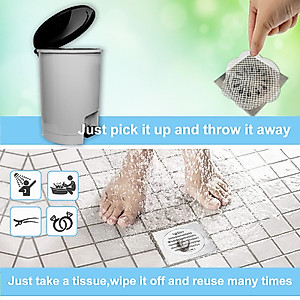 Shower Drain Hair Catcher Disposable Sink Drain Cover Mesh Stickers 25 Pack for Bathroom Bathtub,Kitchen Bathroom Drain Hair Catcher
