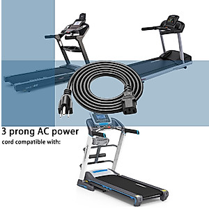 6 FT AC Power Cord for Goplus 2 in 1 Folding Treadmill Sole E060001 F63 (21034) F65 F80 F83 F85 (21016) CE800 CT800 XE400 WE35 WE95 XE850 XU875 XR895 FT96 Treadmill Mains Cable Replacement