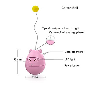 Automatic Ball Toy for Indoor Cats, Clearance Motion Activated Interactive Simulation Rotating Timing Ninja Toys …