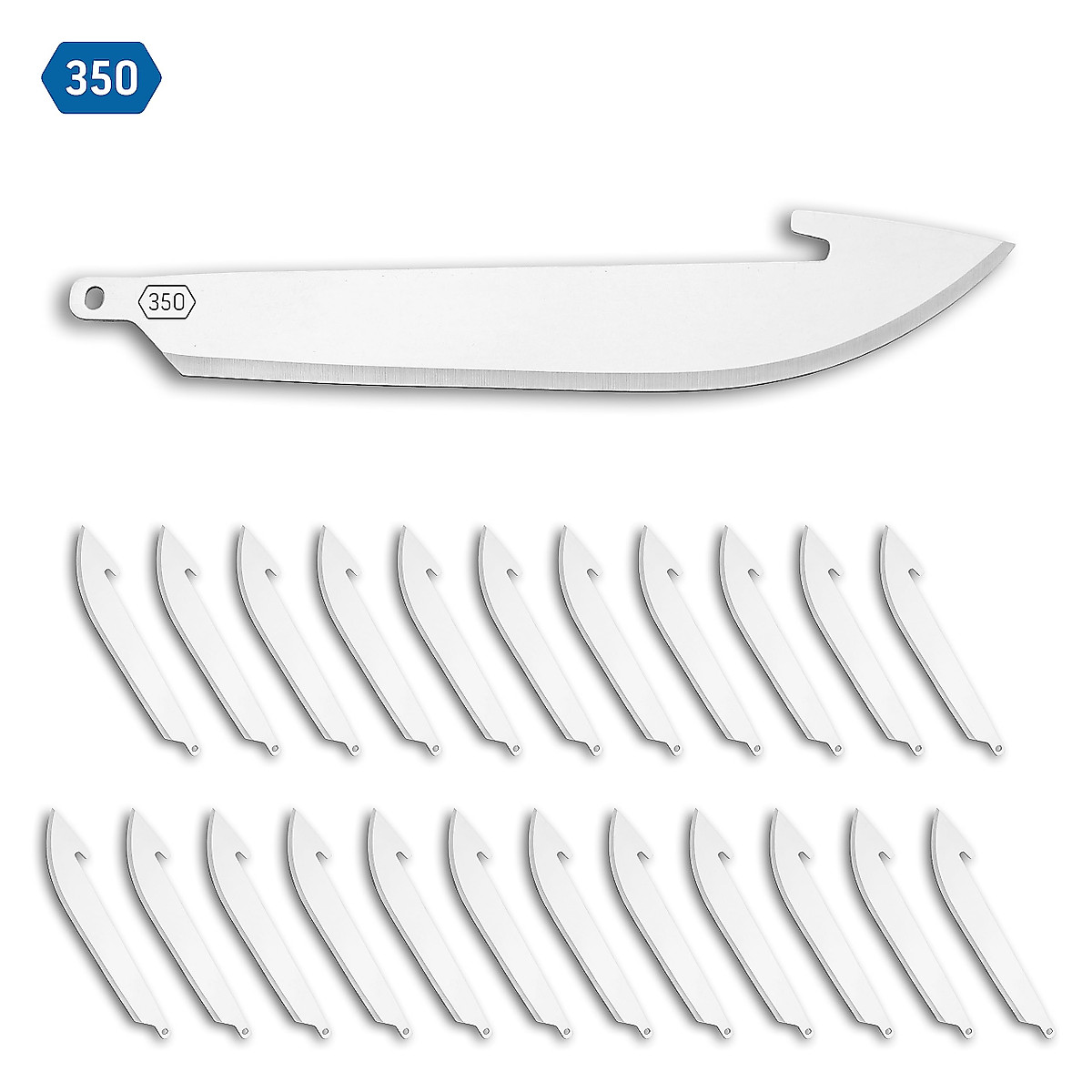 Outdoor Edge 3.5" RazorSafe Replacement Sharp-Point Knife Blades, 24 Piece Value Pack