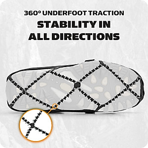 Yaktrax Pro Traction Cleats for Walking, Jogging, or Hiking on Snow and Ice (1 Pair), Medium , Black