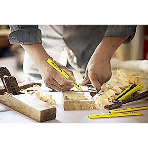 Clarke Brothers Carpenter Pencils Set of 6Pcs – Construction Pencils with Built In Spirit Level – Premium Carpenter Tools for Builders, Contractors, Enthusiasts – Durable Wood