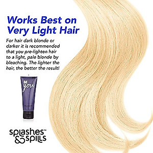 Semi-Permanent Silver Fox Hair Dye - Vibrant 2.36 Oz. Tubes Temporary Hair Color - Ammonia and Peroxide Free -Vegan and 100% Cruelty-Free Toner - Lasts for 7-15 Shampoos - by Splashes and Spills