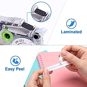 Replacement for Brother Ptouch TZe-221 9mm Label Tapes Bundle with Replace 12mm TZe Label Tape, Black on White, (Total 11-Pack)