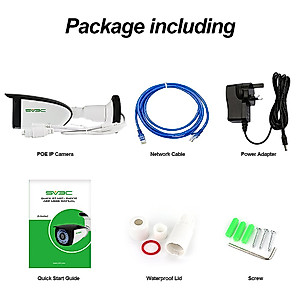 SV3C 4MP POE IP Camera, Outdoor POE Security Camera, Two Way Audio, 36pcs Lights HD 65-100FT Night Vision Home Surveillance Camera, Motion Detection, IP66 Waterproof, RTSP, H265, Blueiris NVR, ONVIF