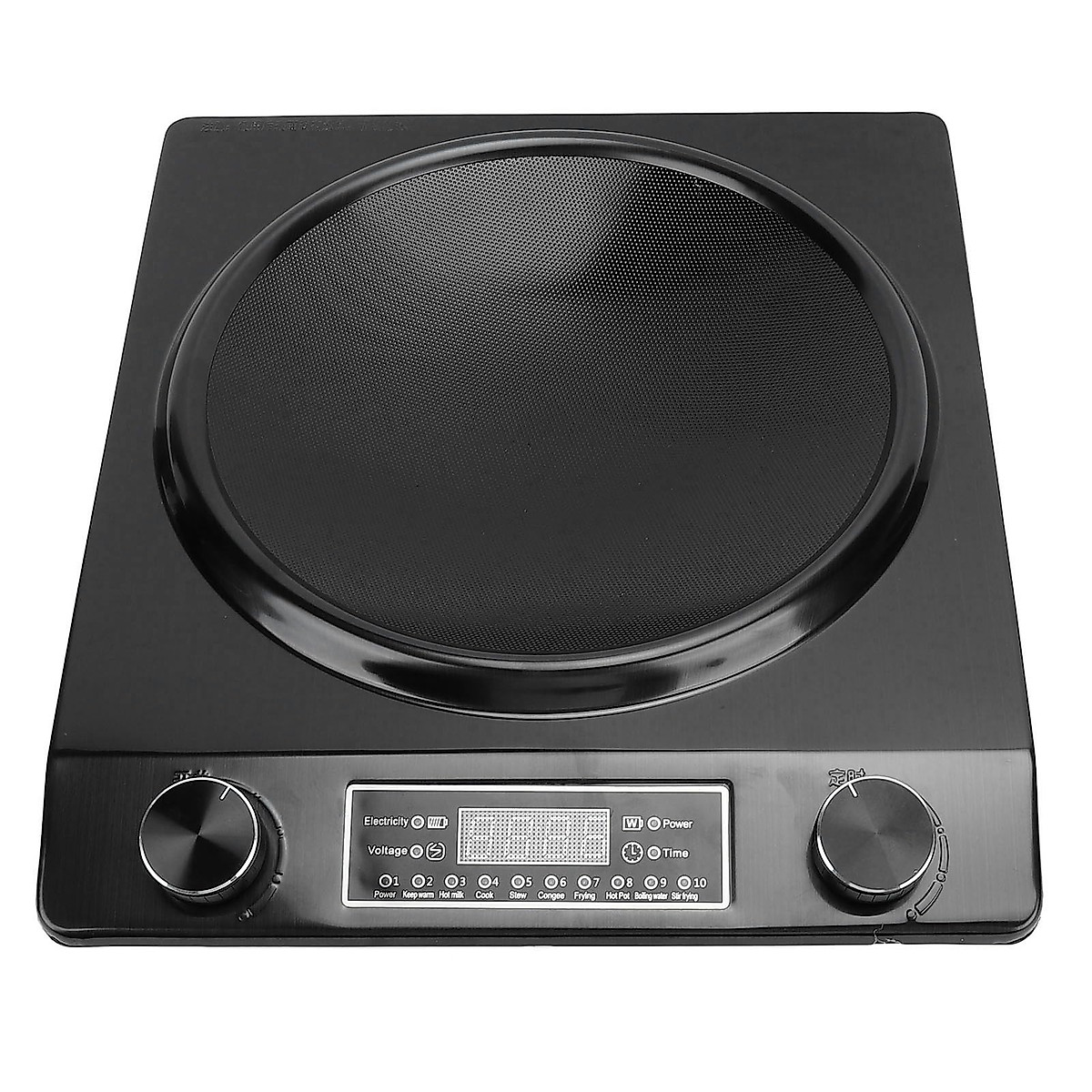 3500W Portable Induction Cooktop, Aluminum ABS Countertop Induction Cooker Hot Plate with Smart Touch Panel for Home Kitchen(us plug110V)