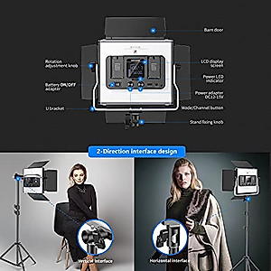 Neewer 660 PRO RGB Led Video Light with APP Control, 50W Video Lighting 360°Full Color, CRI 97+ with Barndoor/U Bracket for Gaming, Streaming, YouTube, Webex, Broadcasting, Web Conference, Photography