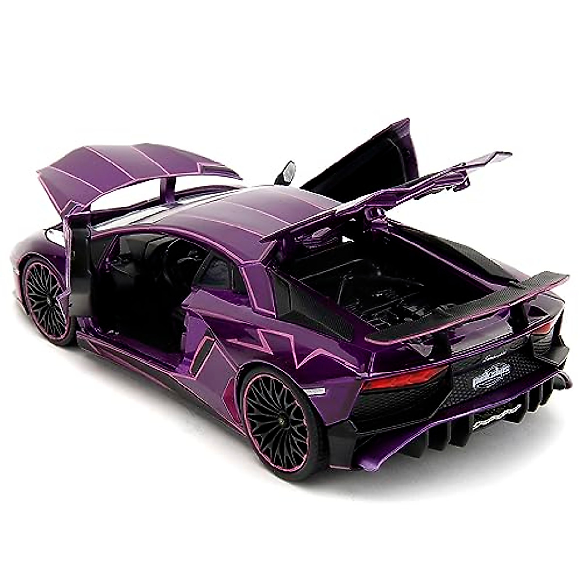 Lambo SV Candy Purple with Pink Graphics Pink Slips Series 1/24 Diecast Model Car by Jada 34656
