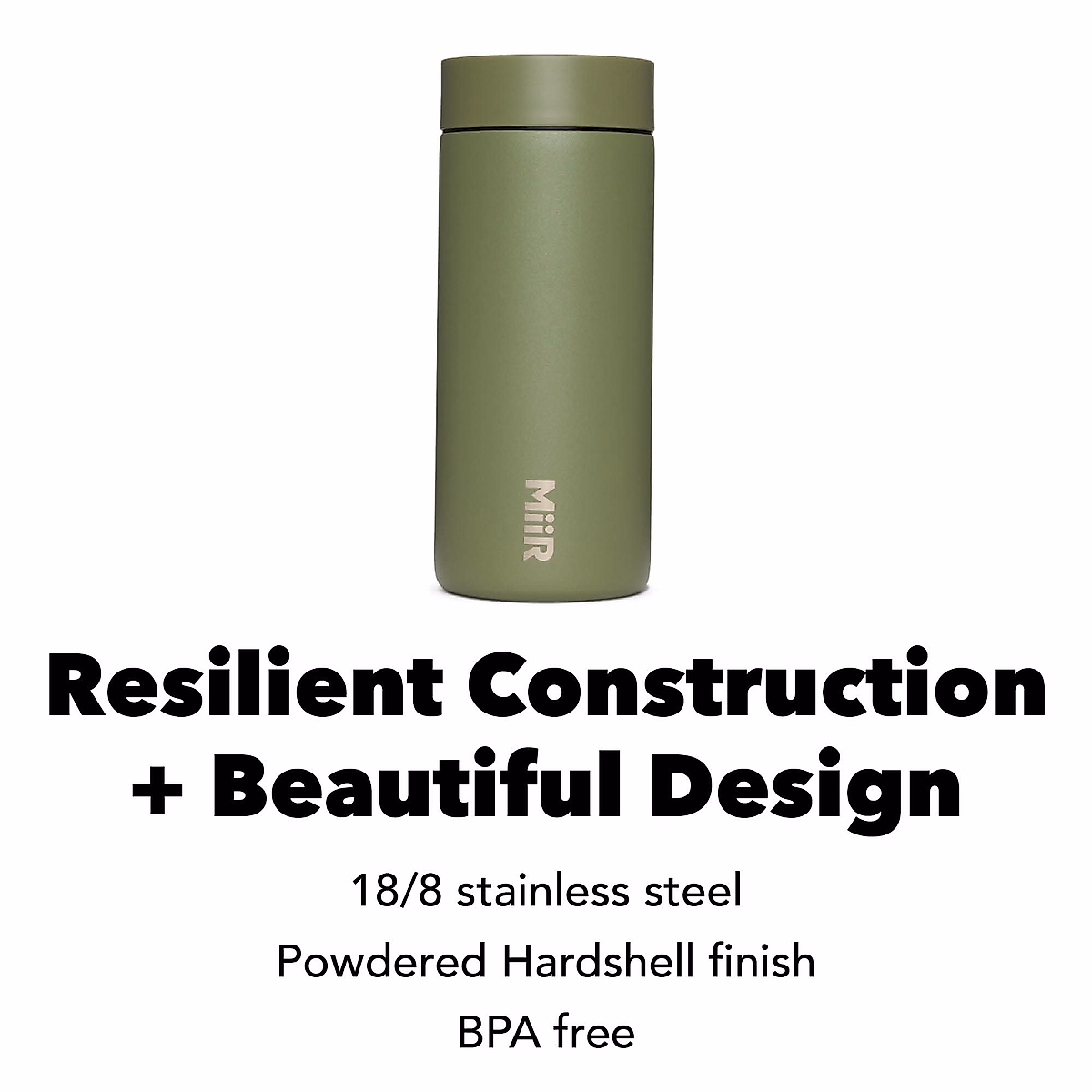 MiiR 360 Traveler, Stainless Steel Double-Wall Vacuum Insulated Tumbler - Leakproof 360 Lid for Easy Sipping on the Go; Perfect for Hot & Cold Drinks