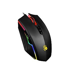Bloody A70x Optical Gaming Mouse with Light Strike (LK) Switch & Scroll - Fully Programmable and Advance Macros (A70x-MatteBlack)