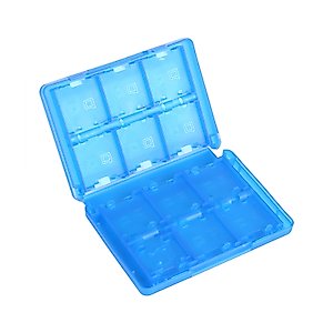 OUKENS Game Card Storage Box, 28 in 1 PP Plastic Game Card Case Holder Cartridge Storage Box for Nintendo DSL LL(Blue)