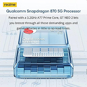 Realme GT Neo 2 5G Dual 256GB 12GB RAM Factory Unlocked (GSM Only | No CDMA - not Compatible with Verizon/Sprint) International Version -Neo Blue