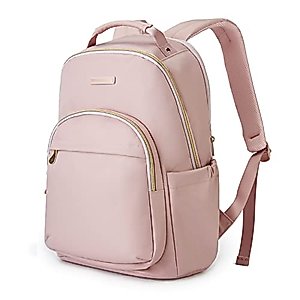 LIGHT FLIGHT Laptop Backpack for Women Computer Bag 15.6 Casual Notebook Back packs for Work Travel Business Trip College, Practical Gift for Women and Family Pink