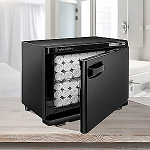 Salon Sundry Professional High Capacity Hot Towel Warmer Cabinet - Facial Spa and Salon Equipment - Black