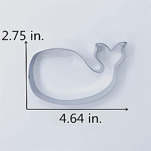 LILIAO Whale Cookie Cutter - 4.6 x 2.8 inches - Stainless Steel