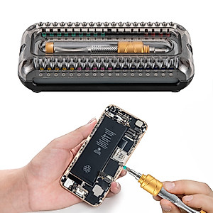 Precision Screwdriver Set, 37 in 1 Screwdriver Kit with Low-Gravity Design Magnetic Driver Handle and Durable S2 Steel Bits, for Electronics, Eyeglass, Watch and Game Console Repair