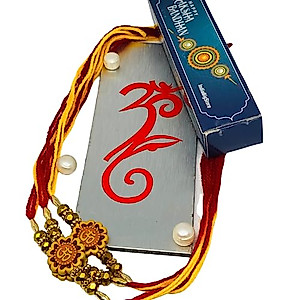 TheNext7 Set of 3 OM Rakhi, OM pendant Designer Raksha Bandhan Rakhi Gift Rakhi for brother Rakhi threads bracelets