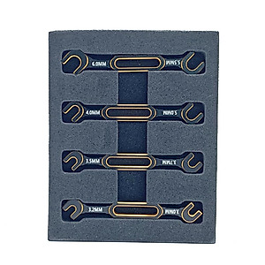 KingVal 4PCS Wrench 3.0/3.2/3.5/3.7/4.0/5.0/5.5/6.0mm Turnbuckle Nut Ball Joint Remover RC Universal Repair Tool Compatible with RC Car Boat RC Drone (Gold)